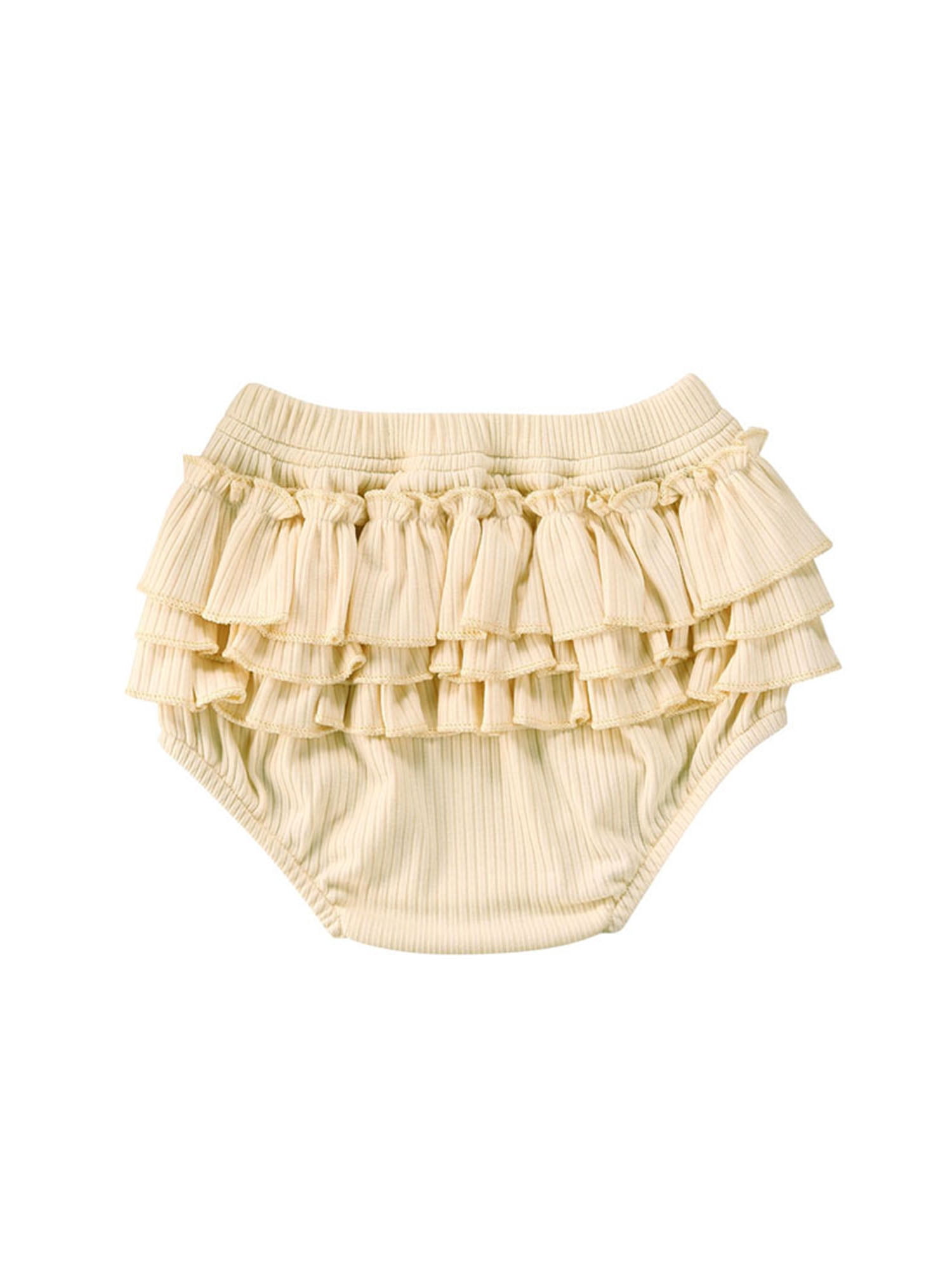 TheFound Newborn Baby Girl Bloomers Diaper Cover Shorts Ribbed Ruffle ...
