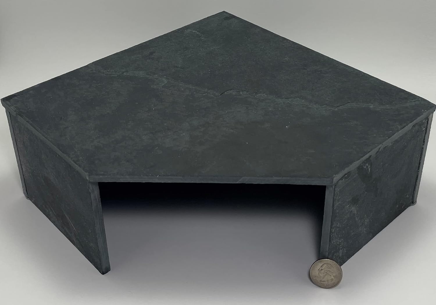 TheFrogHouse Slate Stone Reptile Hide 10x10x4 Bottomless Natural Cave ...