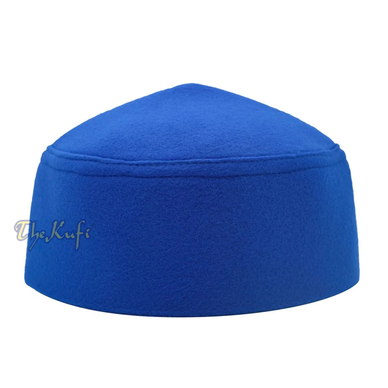 TheKufi® Blue Fez-style Moroccan Kufi Faux felt Hat Cap with Pointed ...