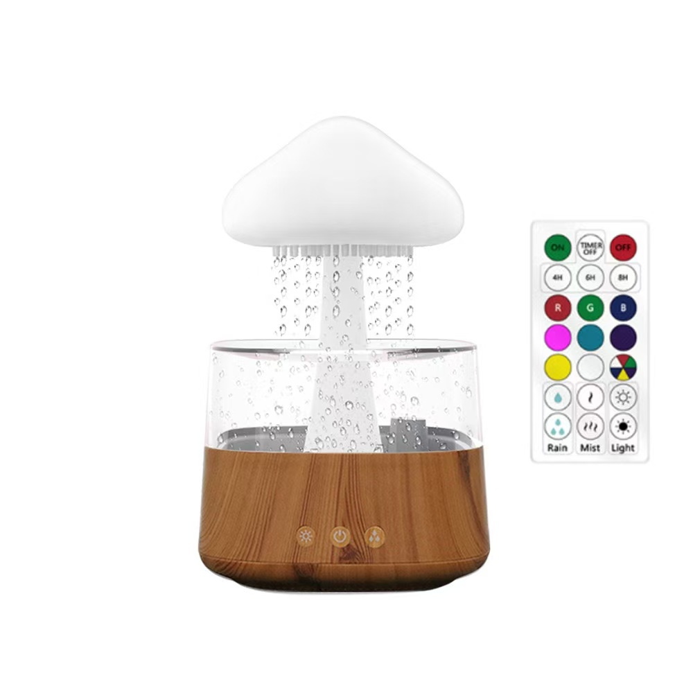 TheLSBeauty 2-in-1 Raining Cloud Night Light with White Noise Remote ...