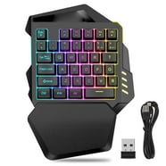 UHM One-Hand Gaming Keyboard, USB Wired, 35 Keys, LED Backlit ...