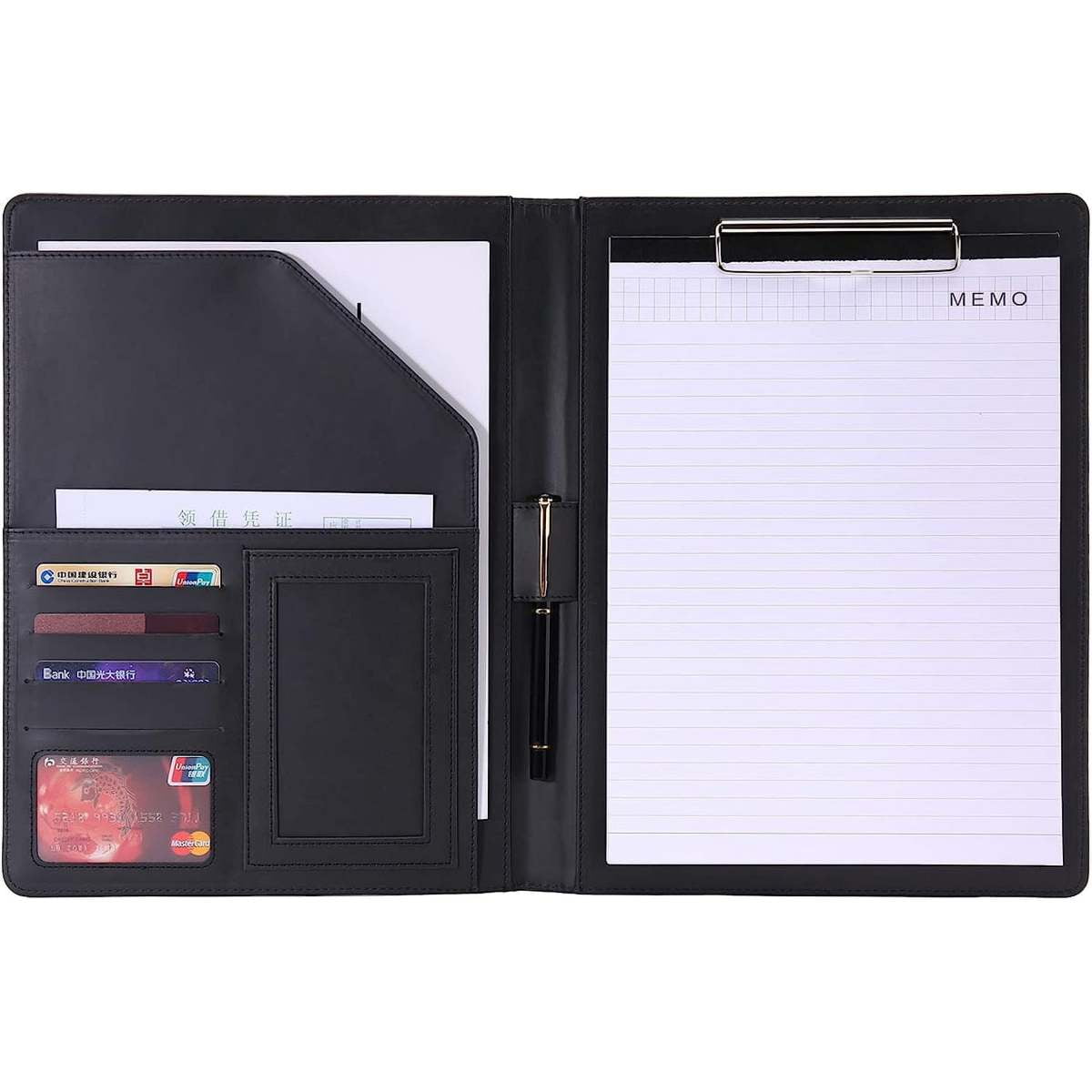 TheLSBeauty Padfolio/Portfolio Folder Clipboard,Faux Leather Office ...