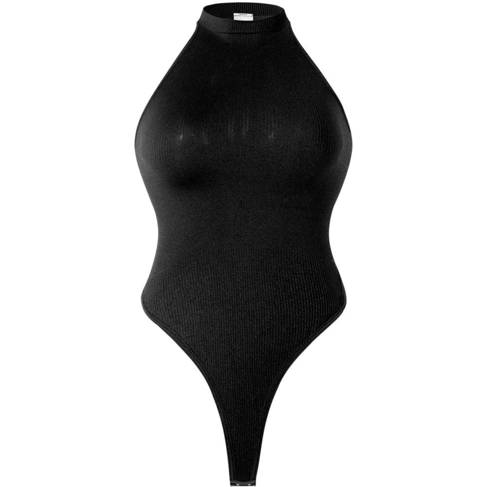 TheLSBeauty Women's Solid Color Thread Shaped Bodysuit Tight Waist ...