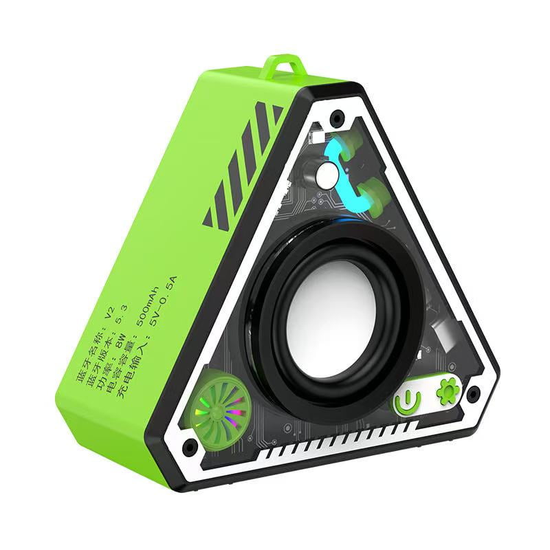 TheLSBeauty luetooth 5.3 Colorful LED Portable Triangle Mech Speaker ...