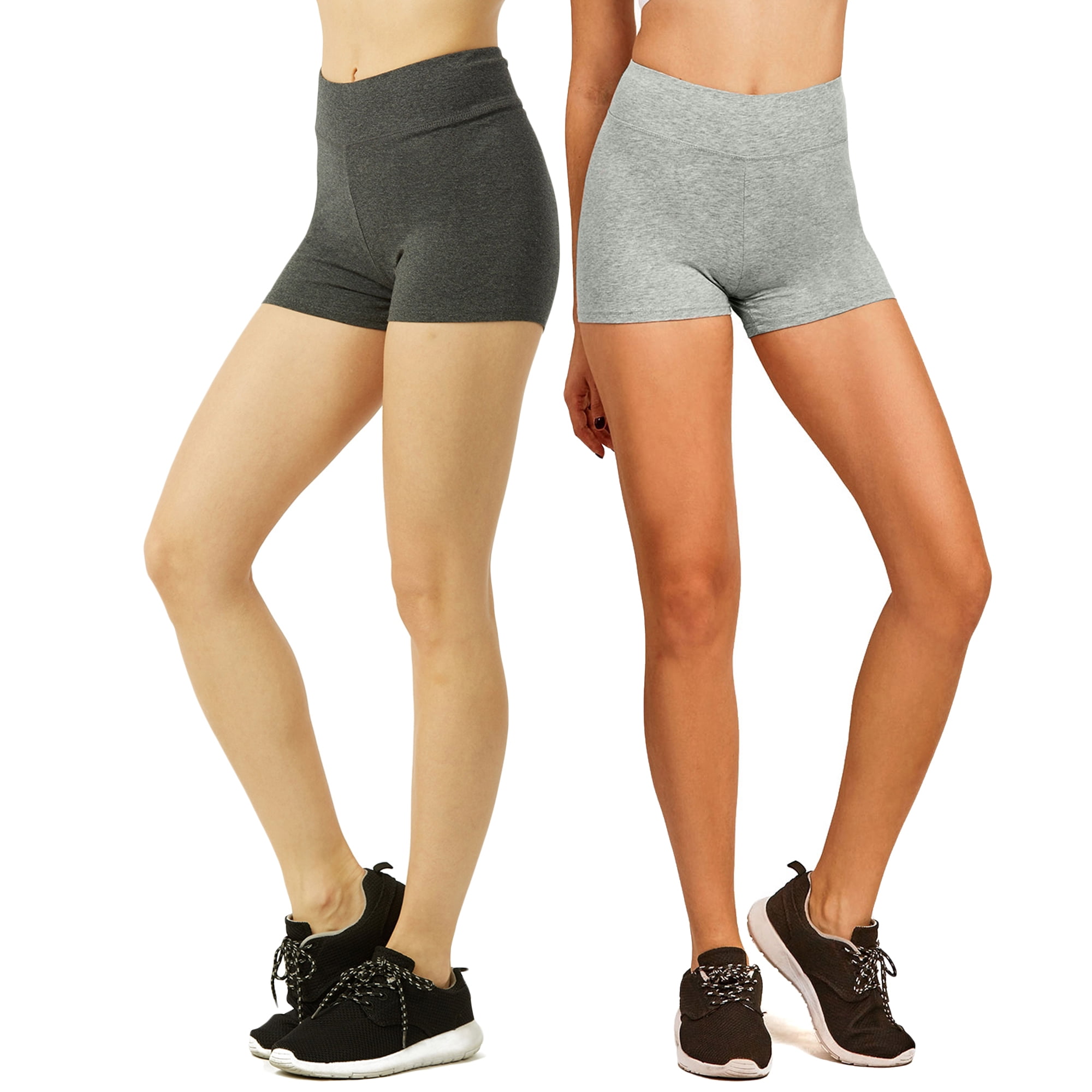 TheLovely Women & Plus Soft Cotton Active Stretch Outseam Workout Boy ...
