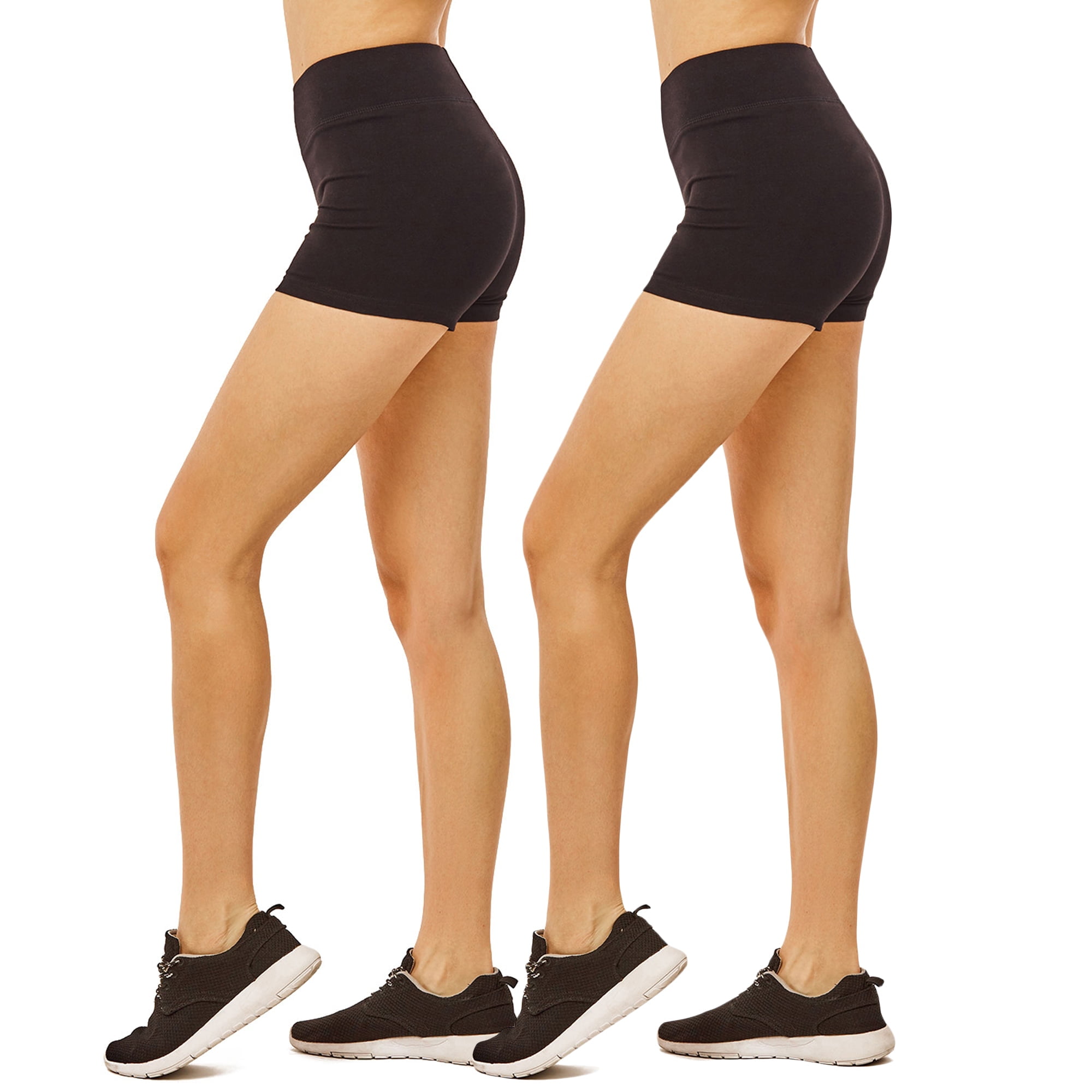 TheLovely Women & Plus Soft Cotton Active Stretch Outseam Workout Boy ...