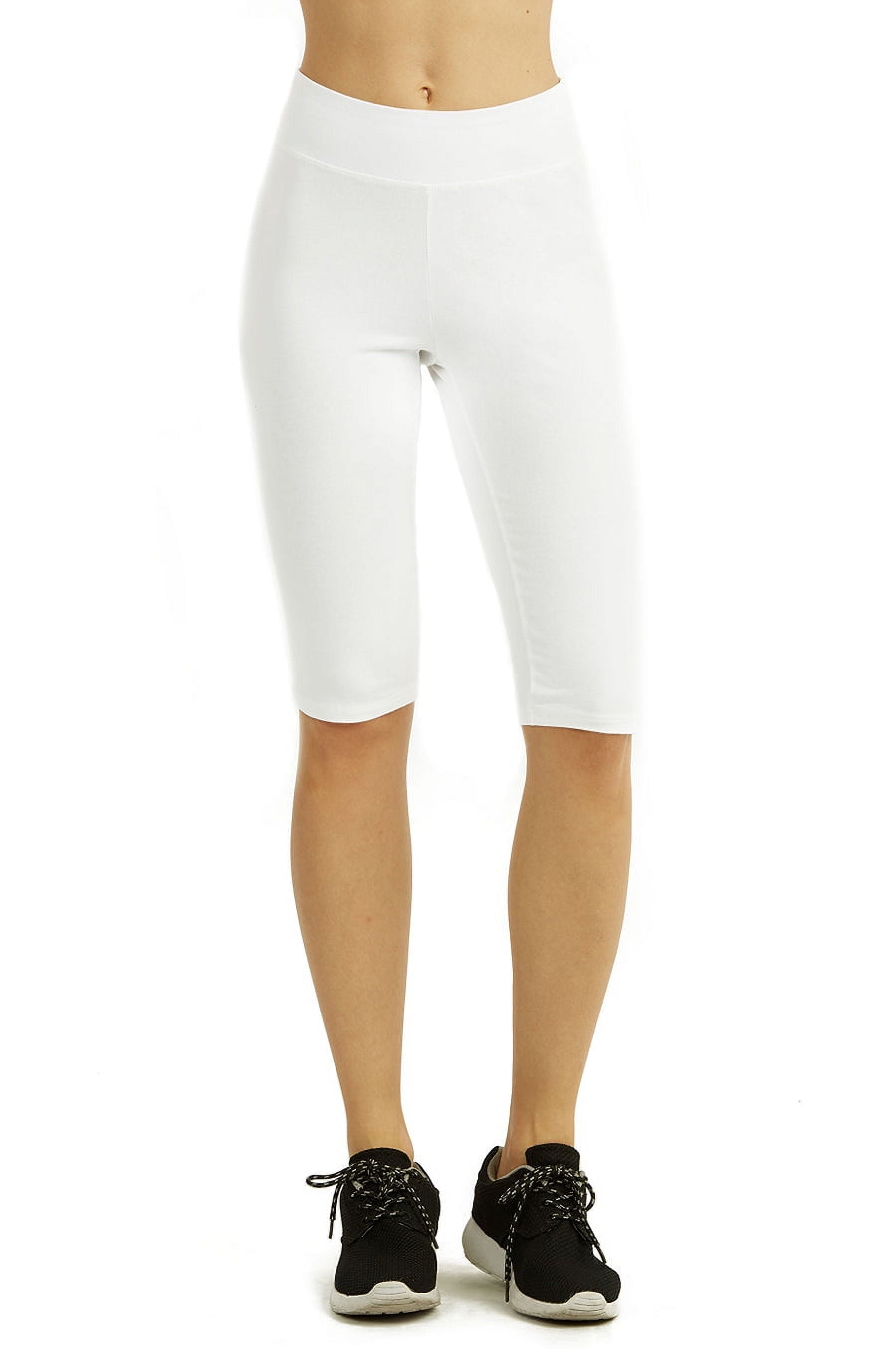 TheLovely Women & Plus Soft Cotton Active Stretch Outseam Workout Capri ...