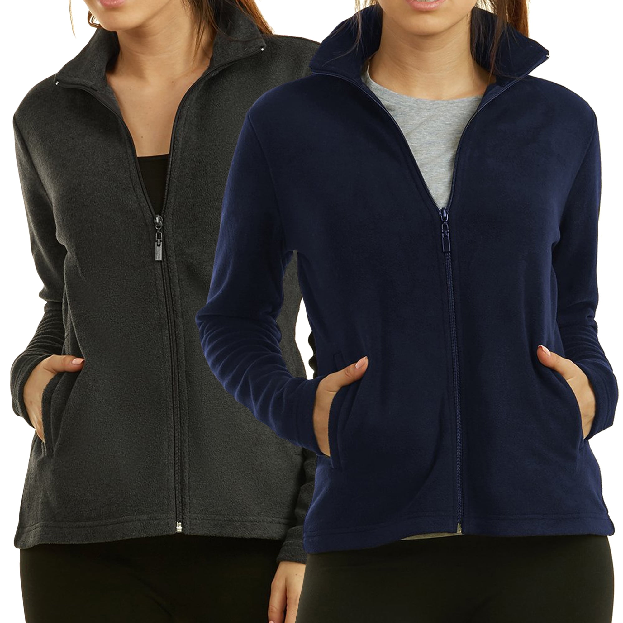 TheLovely Women's Lightweight Full Zip Up Soft Polar Fleece Jacket ...
