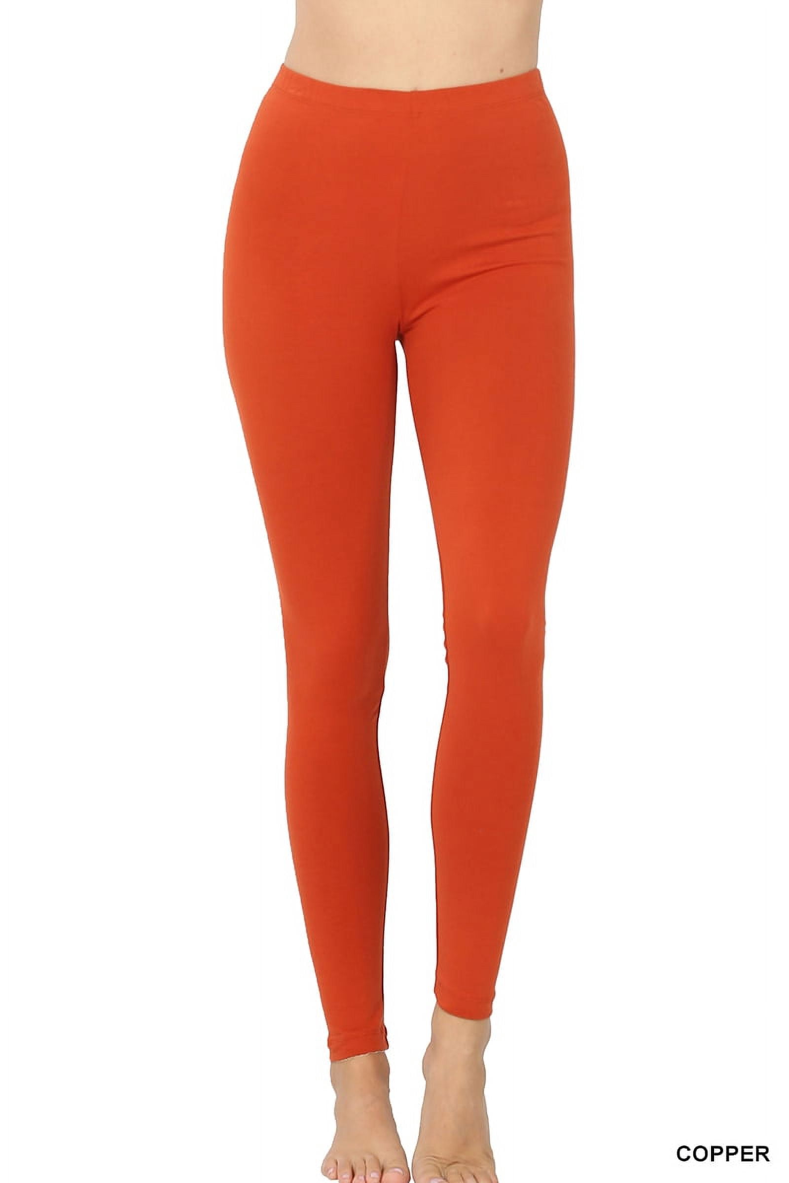 TheLovely Women's Premium Cotton High Waist Full Length Leggings ...