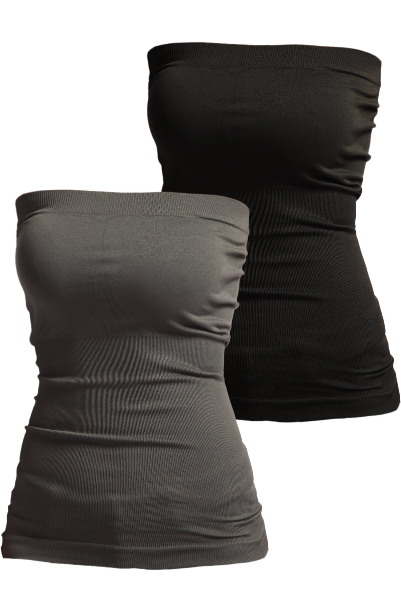 TheMogan Women's 2 PACK Seamless Strapless Bandeau Tube Top Shaping ...