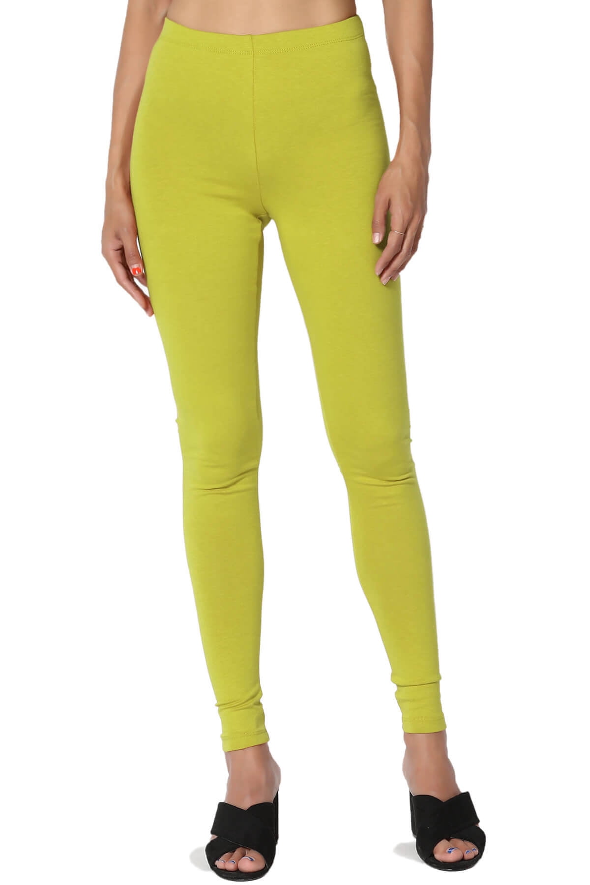 TheMogan Women's Basic Cotton Jersey Elastic High Waist Long Full ...