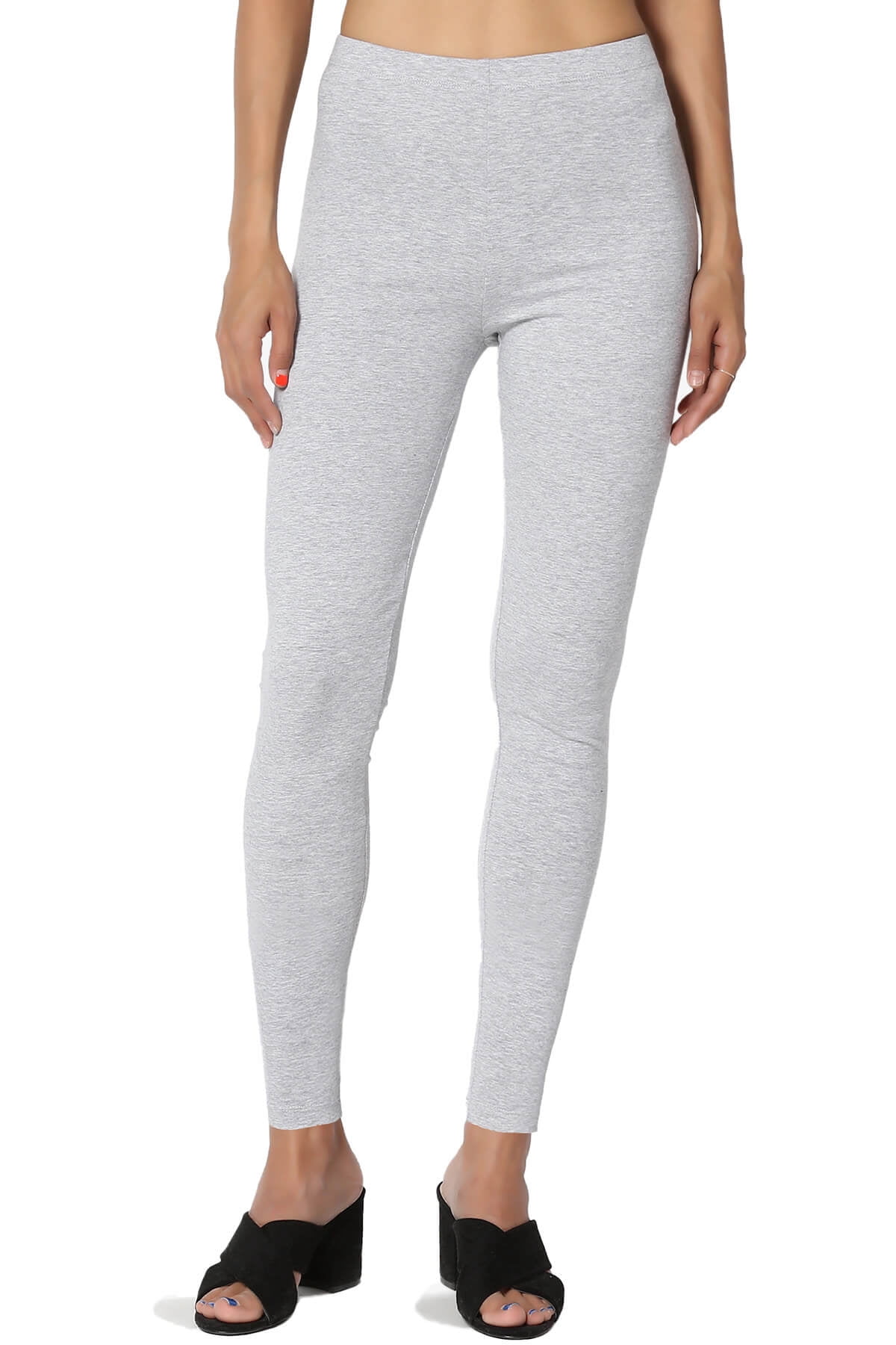 TheMogan Women's Basic Cotton Jersey Elastic High Waist Long Full ...