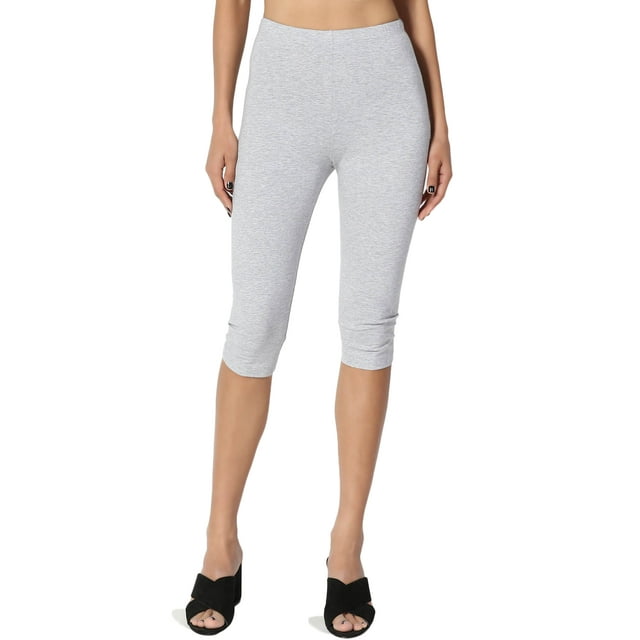 TheMogan Women's Essential Basic Cotton Spandex Stretch Below Knee ...