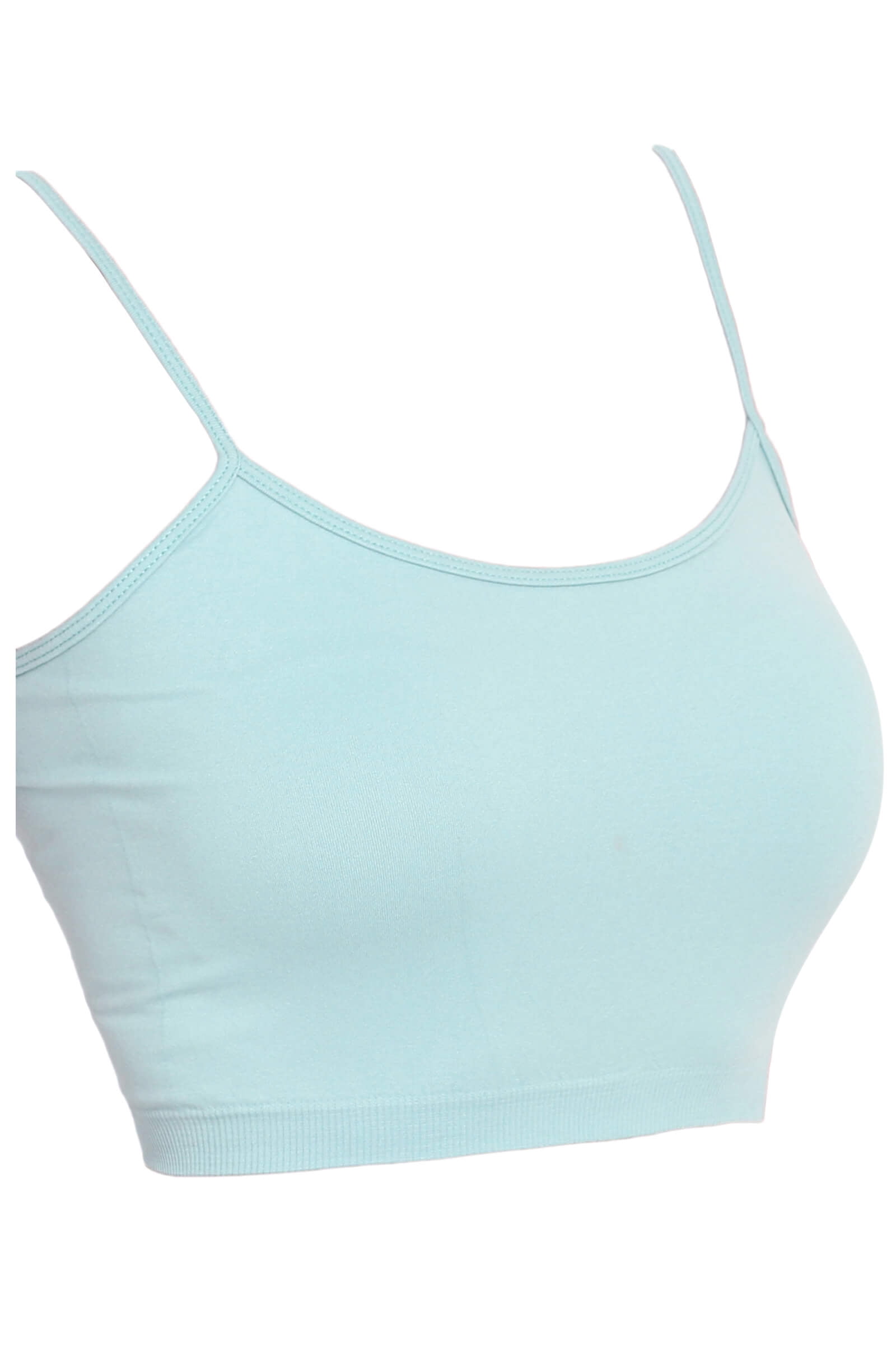 TheMogan Women's Seamless Spaghetti Strap Bra Top Stretch Cami Bandeau ...