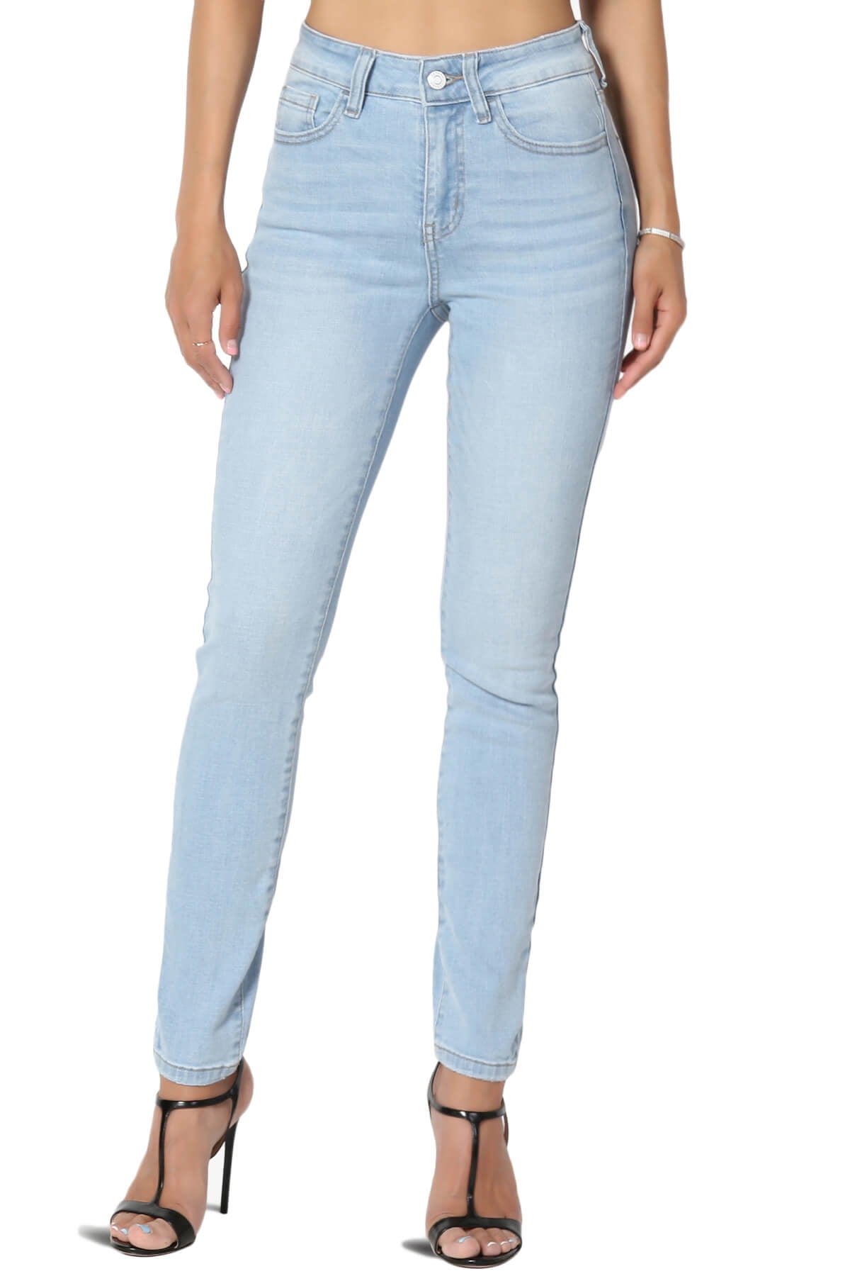 TheMogan Women's Vintage Classic Washed Stretch Comfort Denim High Rise ...