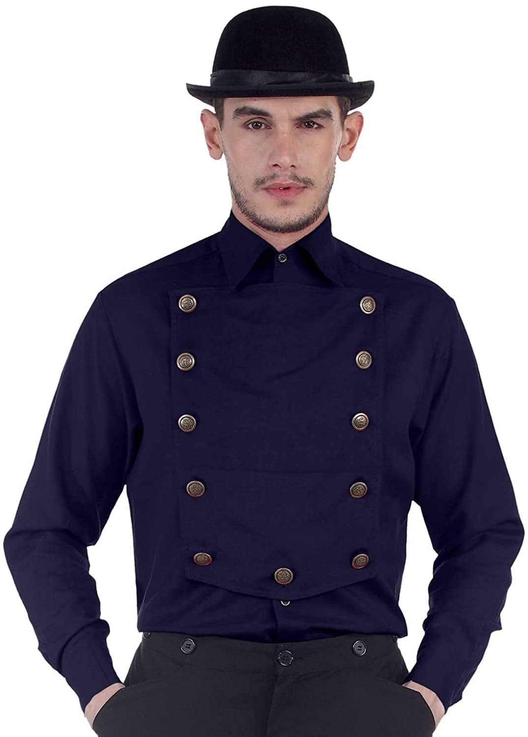 ThePirateDressing Steampunk Victorian Cosplay Adult Male Long-Sleeve ...