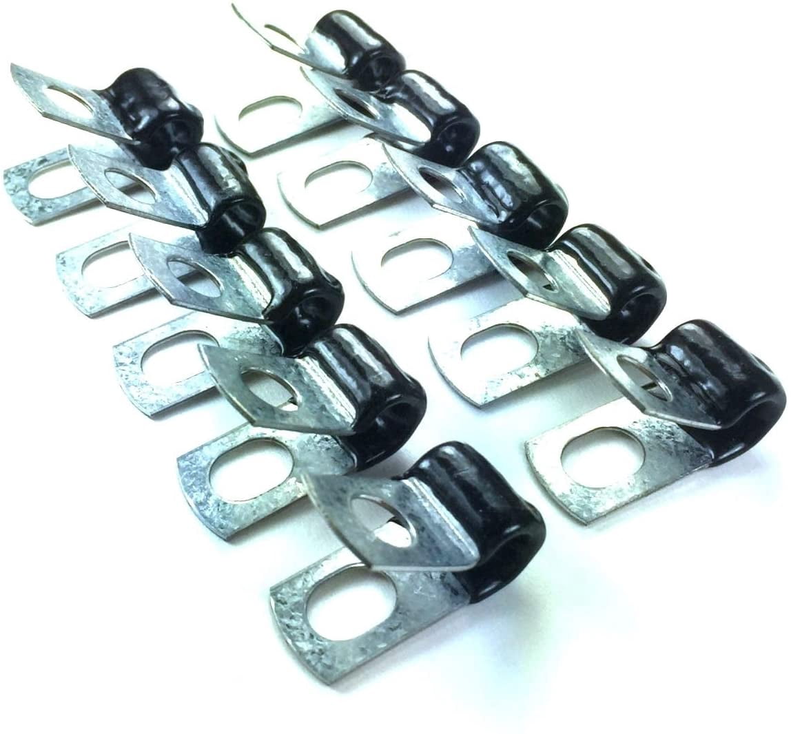 TheStopShop 187clips Brake Line Clip Set with Rubber Insulation, 10 ...