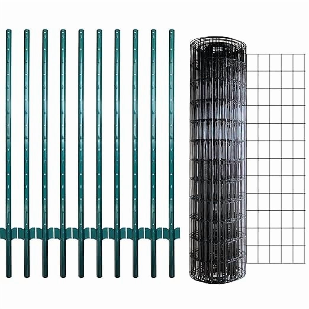 Thealyn Fence Posts 5ft, 10 packs Welded Wire Fence 4ft x 50ft ...