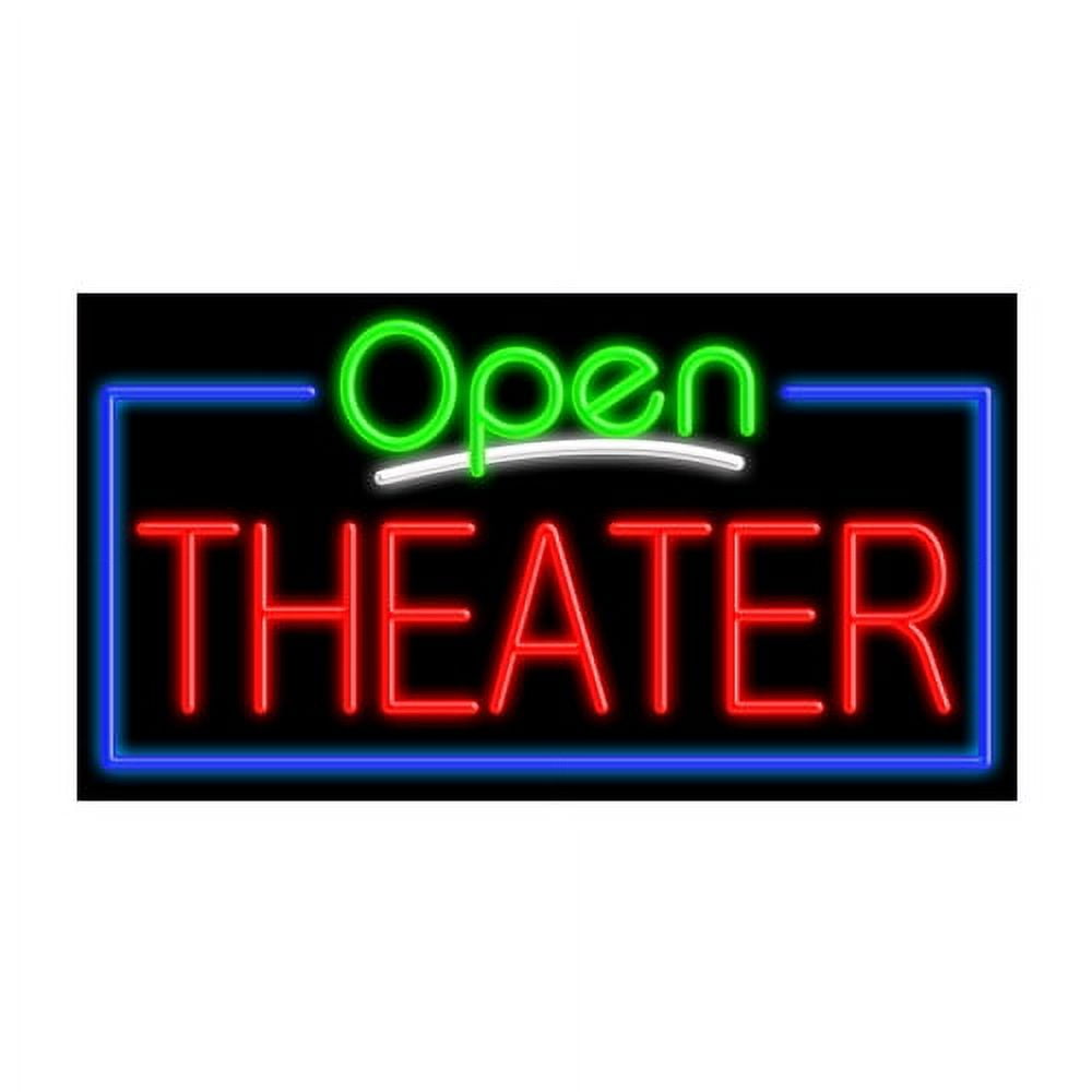 Theater Glass Neon Sign 37"L x 20"H #15888 - Walmart.com