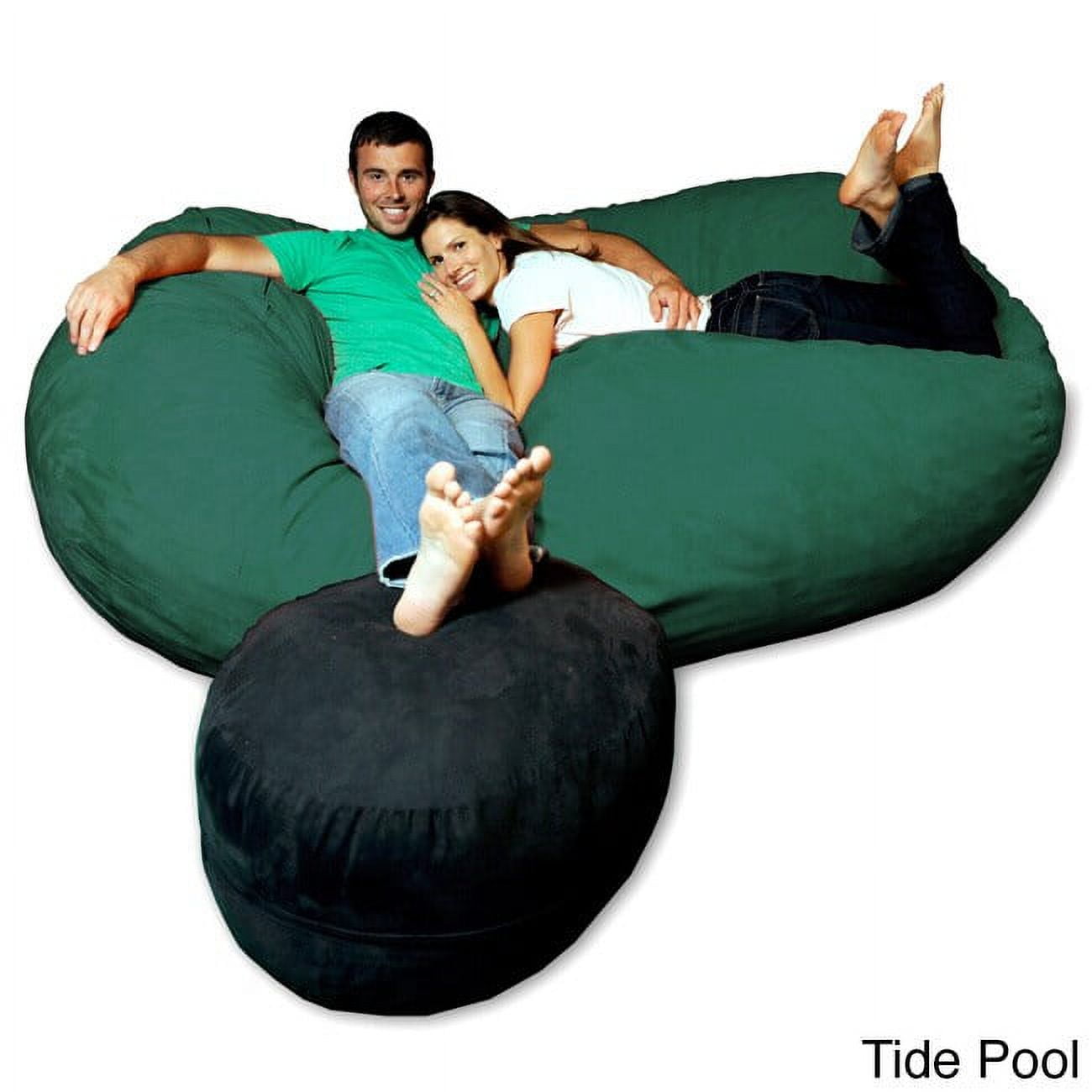 Theater Sacks LLC 7.5-foot Soft Memory Foam Micro Suede Beanbag Chair ...