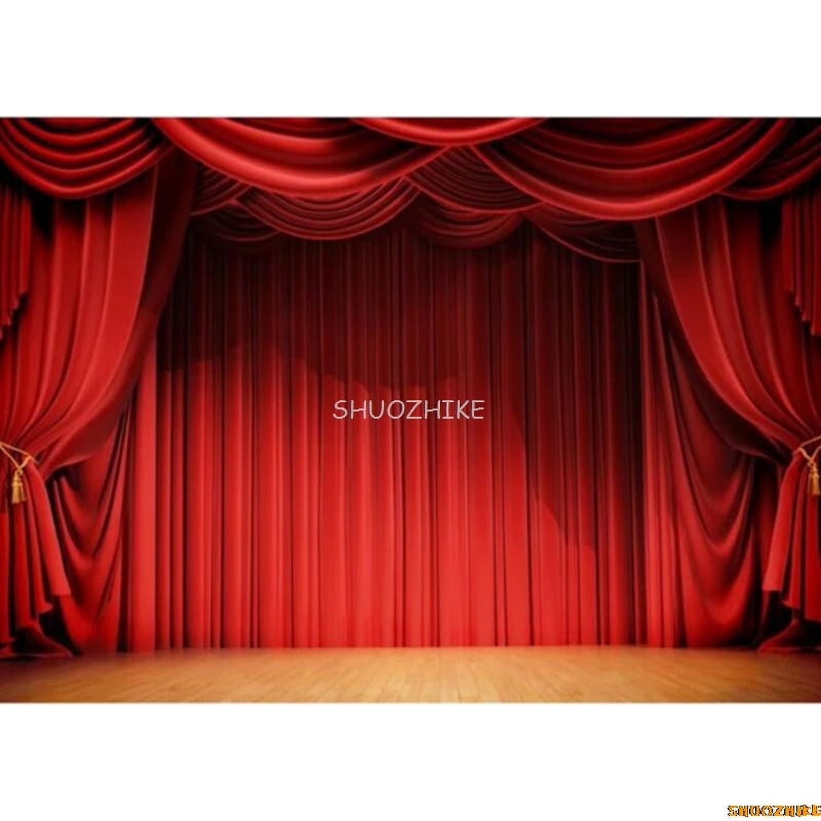 Theater Stage Photography Backdrops Classic Velvet Red Curtains ...