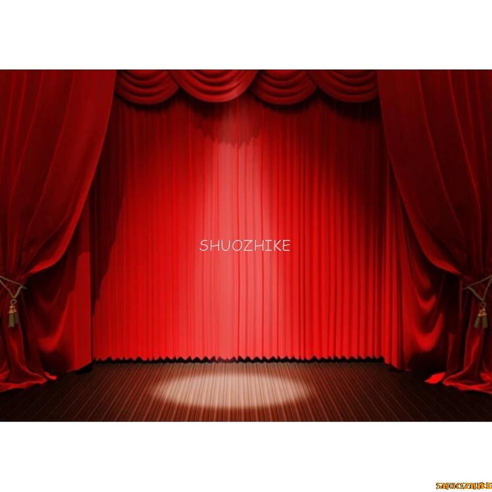 Theater Stage Photography Backdrops Classic Velvet Red Curtains ...