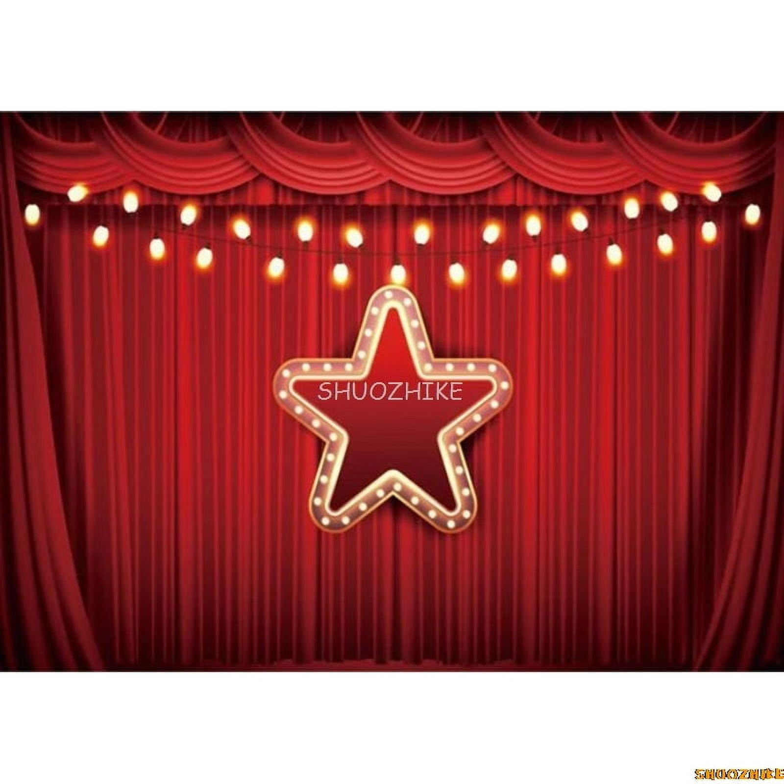 Theater Stage Photography Backdrops Classic Velvet Red Curtains ...