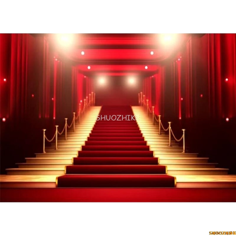 Theater Stage Photography Backdrops Classic Velvet Red Curtains ...