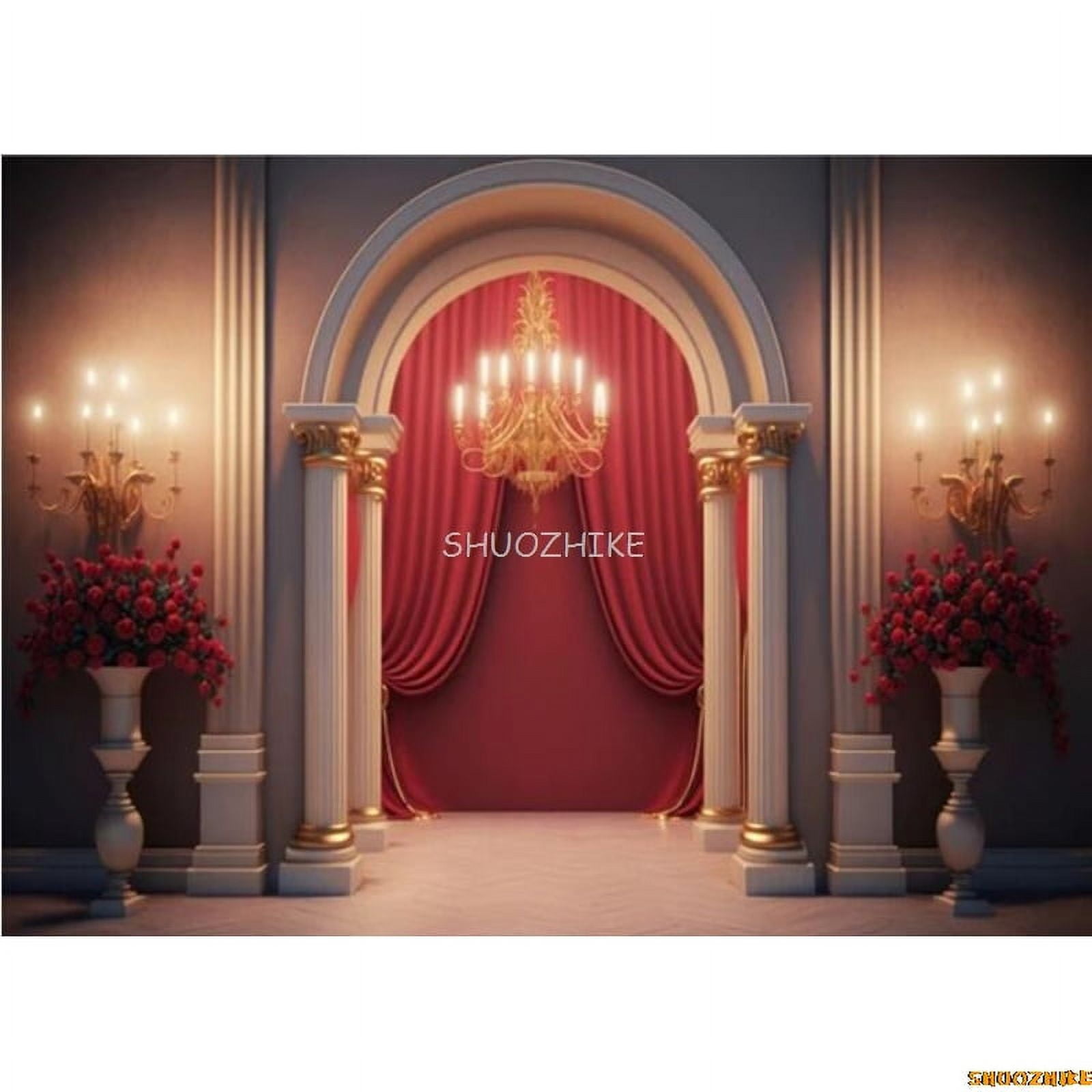 Theater Stage Photography Backdrops Classic Velvet Red Curtains ...