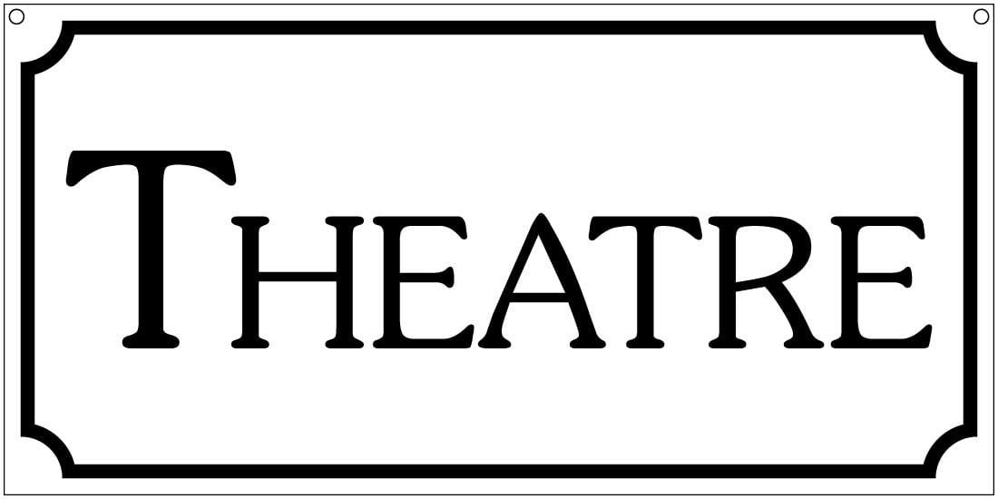 Theatre- 6x12 Aluminum Retro Cinema Stage Drive In Game Room sign ...