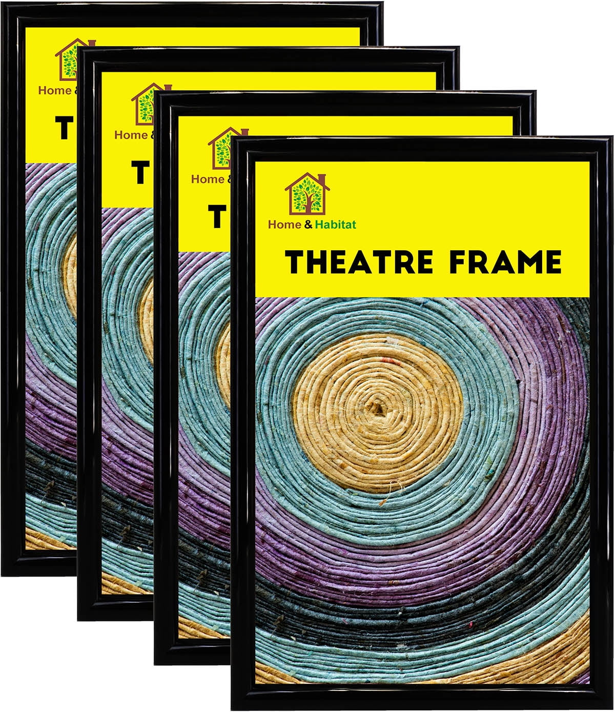 Theatre Bill Frame 4 Pack,Playbill Frames Fits 5.5x8.5 inch Playbills ...