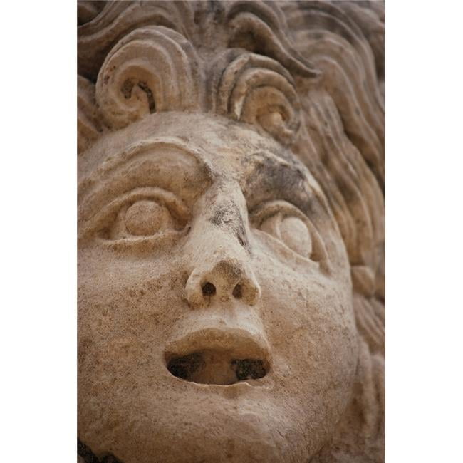 Theatrical Mask Myra Demre Turkey Poster Print by Carson Ganci - 11 x ...