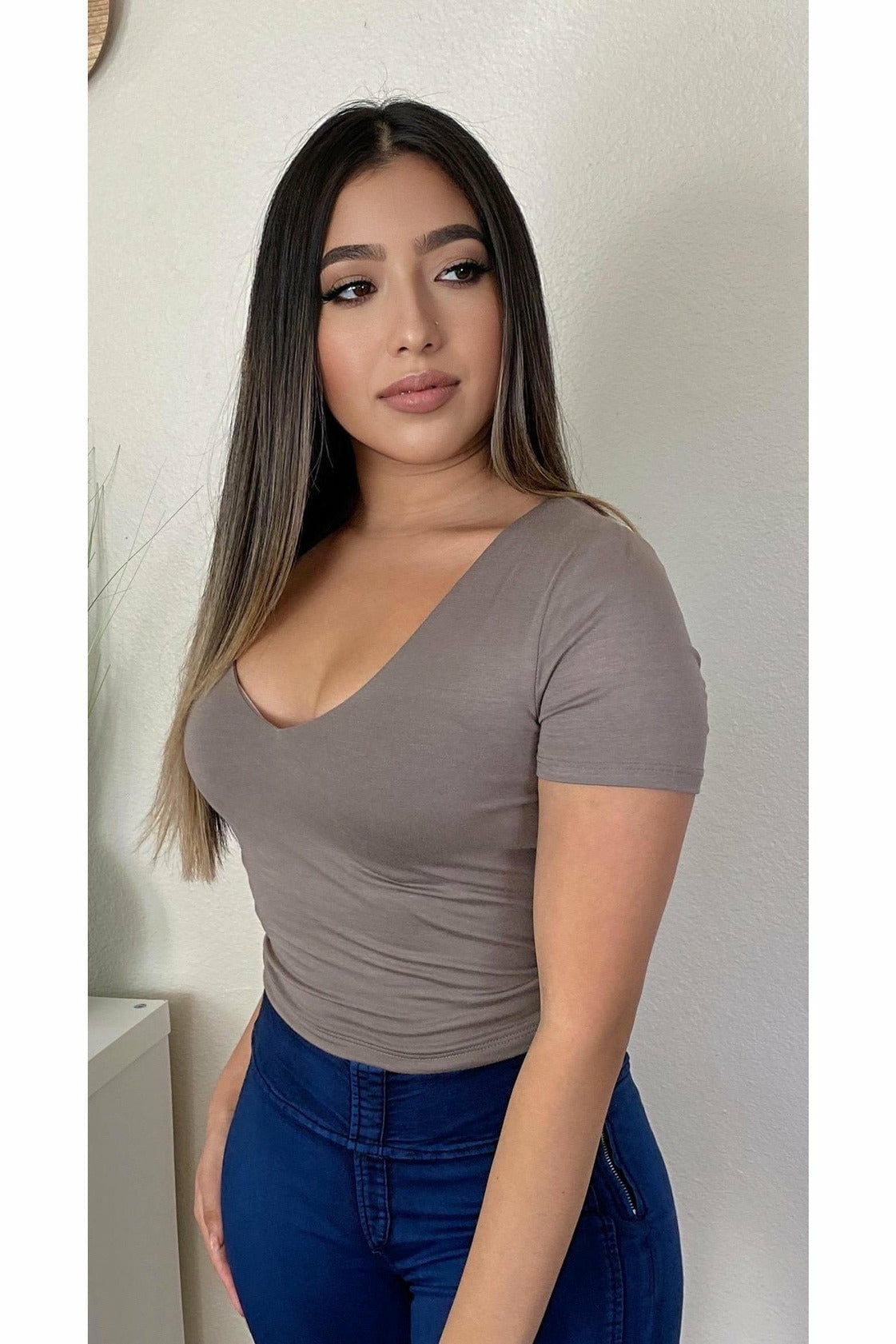 Thee Manzo Basik Short Sleeve Crop Top B-18 - Walmart.com