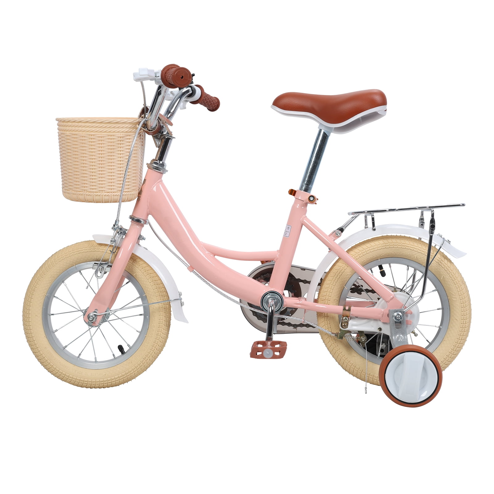 Thehsnt 12 Inch Kids Bike, Children Bicycle with Assist Wheels, Storage ...