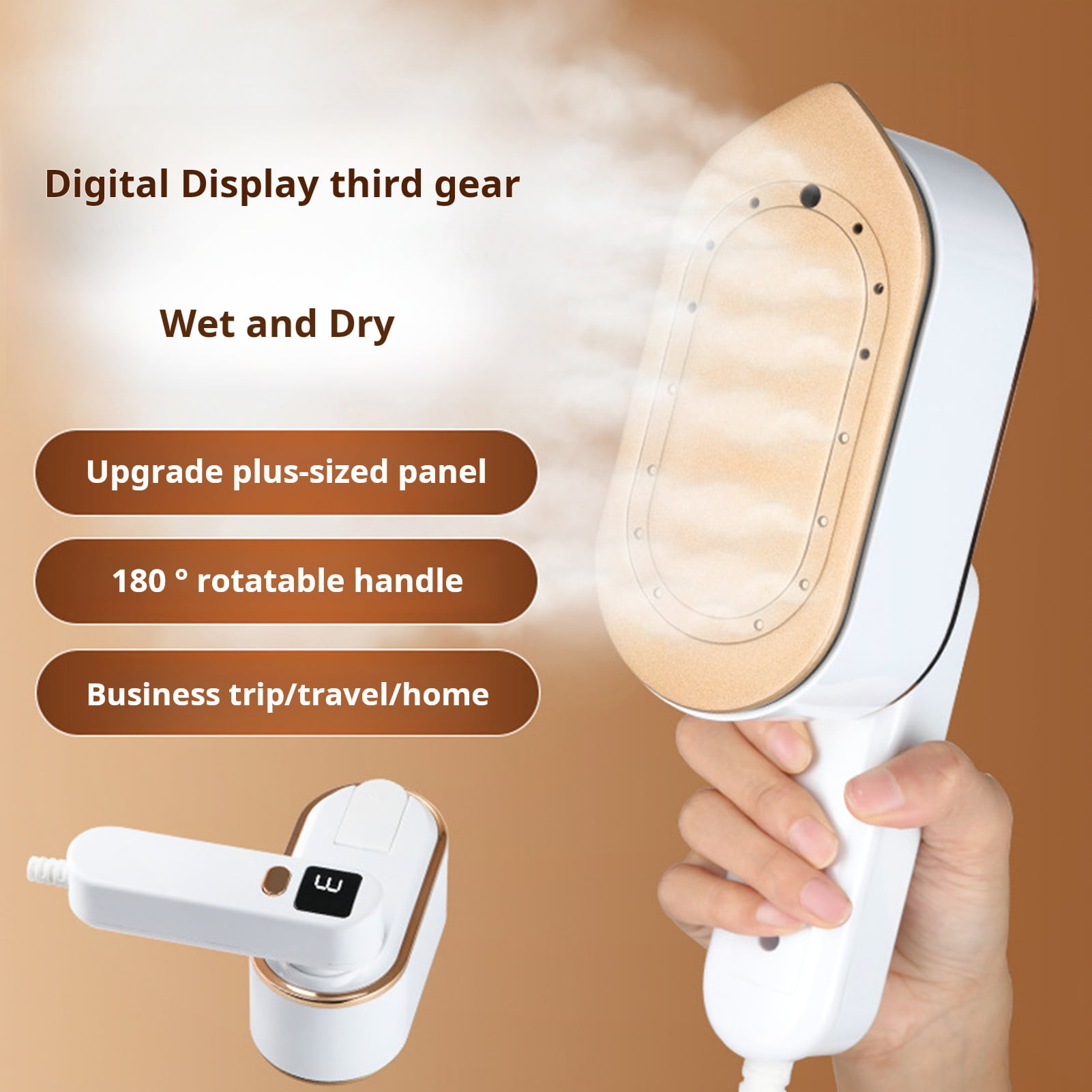Thehsnt 2-In-1 Garment Steamer Iron 1200W Handheld Steamer Iron with ...