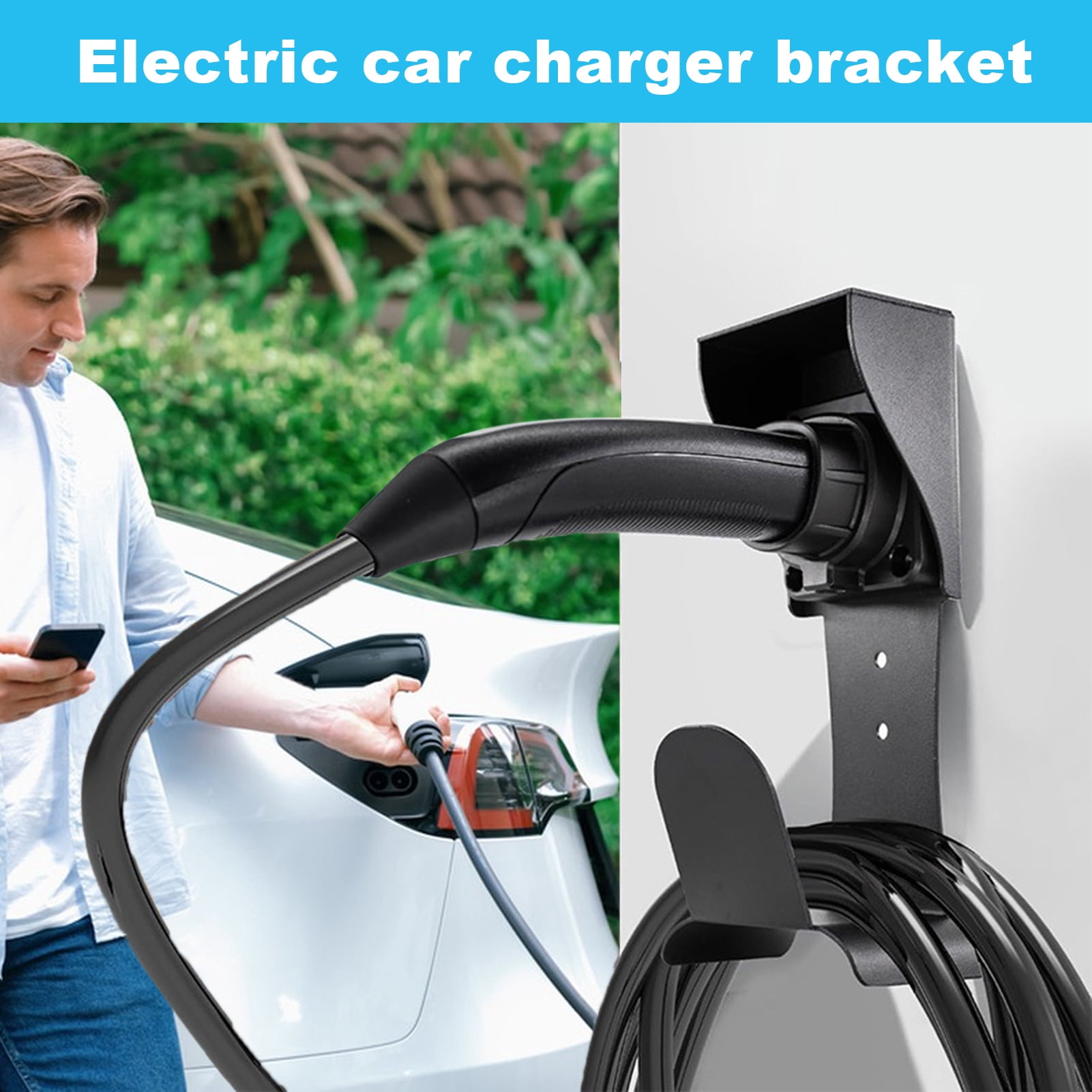 Thehsnt Electric Vehicle Charger Bracket Charger Cable Holder - Walmart.com