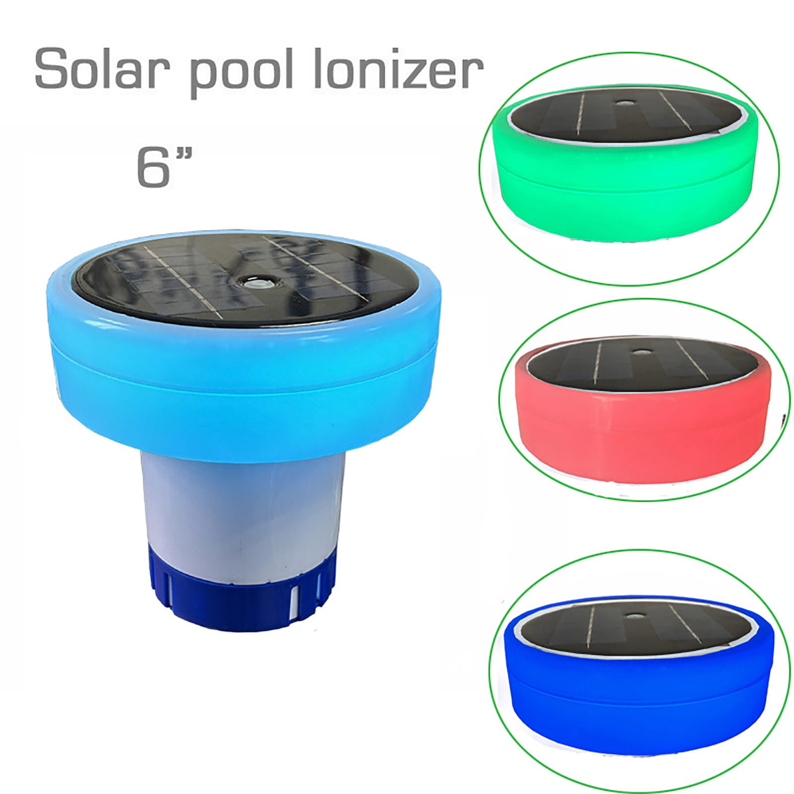 Thehsnt Pool Chlorine Floater with Colorful Light, Adjustable Release ...