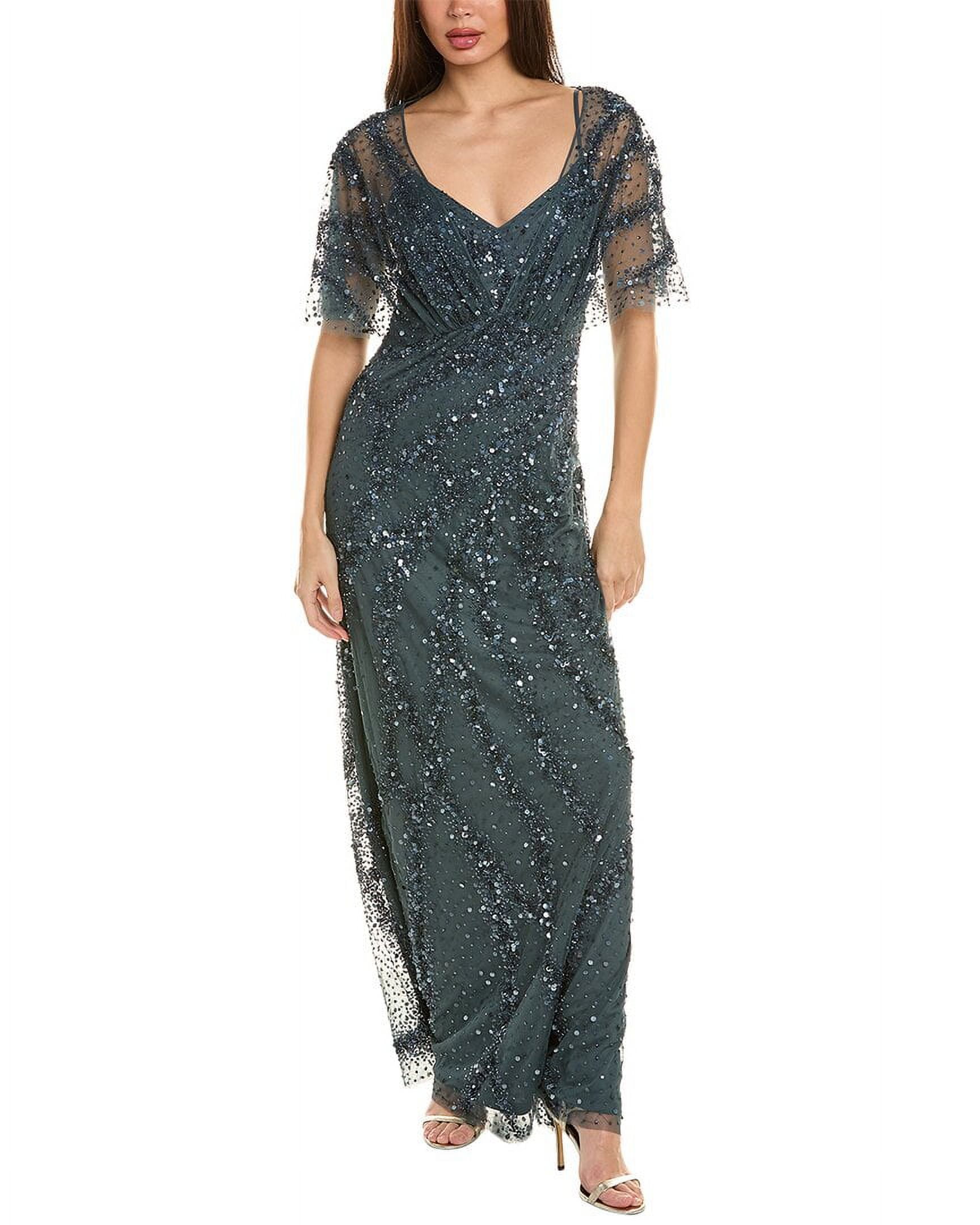Theia womens Embellished Gown, 10, Blue - Walmart.com