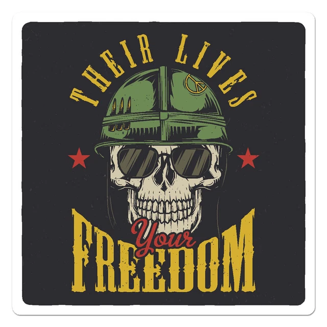 Their Lives Your Freedom Sticker Phone Decal Water Bottle Stickers Car ...
