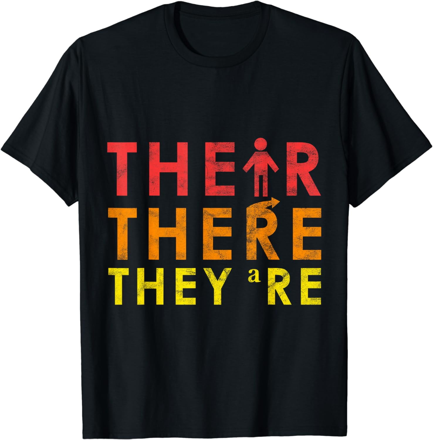 Their There They're English Subject Homophones Funny Teacher T-Shirt ...