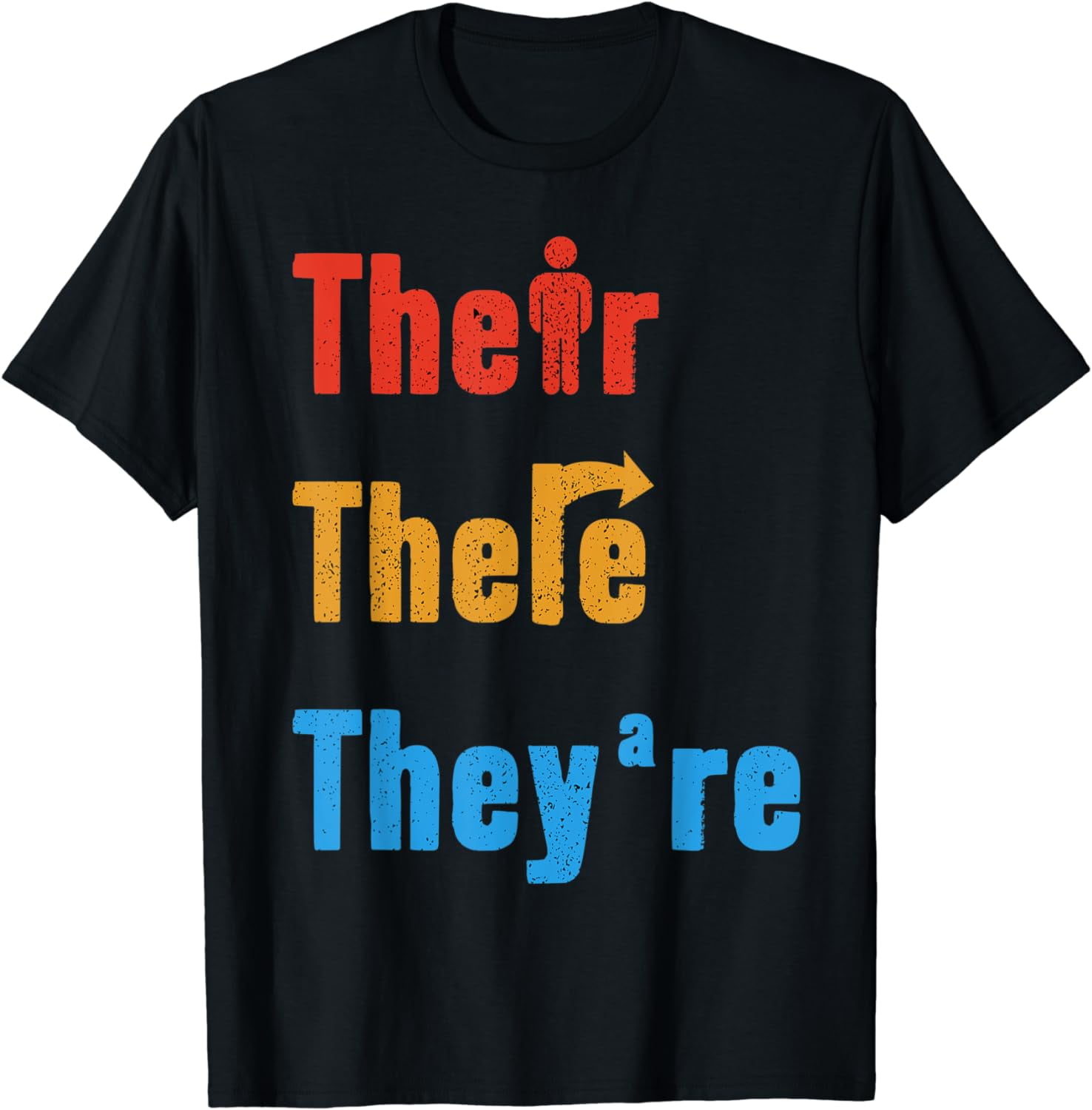 Their There They're English Teacher Grammar Explanation T-Shirt ...