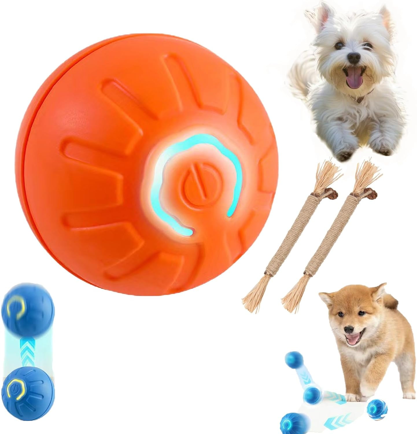 Thelifeh Smart Jumping Ball Dog Toy, Smart Jumping Ball for Dogs ...