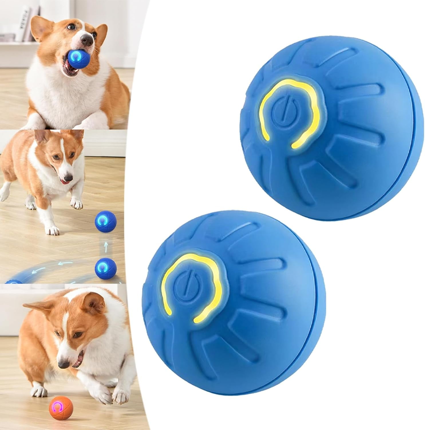 Thelifeh Smart Jumping Ball Dog Toy, Indestructible Dog Toy, Automatic ...