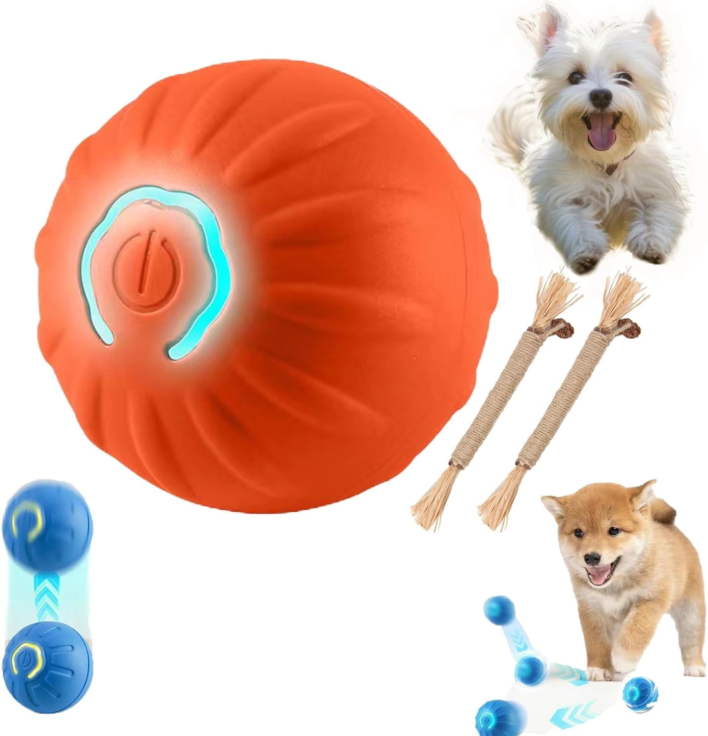 Thelifeh Smart Jumping Ball Dog Toy, Smart Jumping Ball for Dogs ...