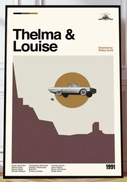 Thelma & Louise Poster, Mid Century Modern Art, Retro Modern Wall Art ...
