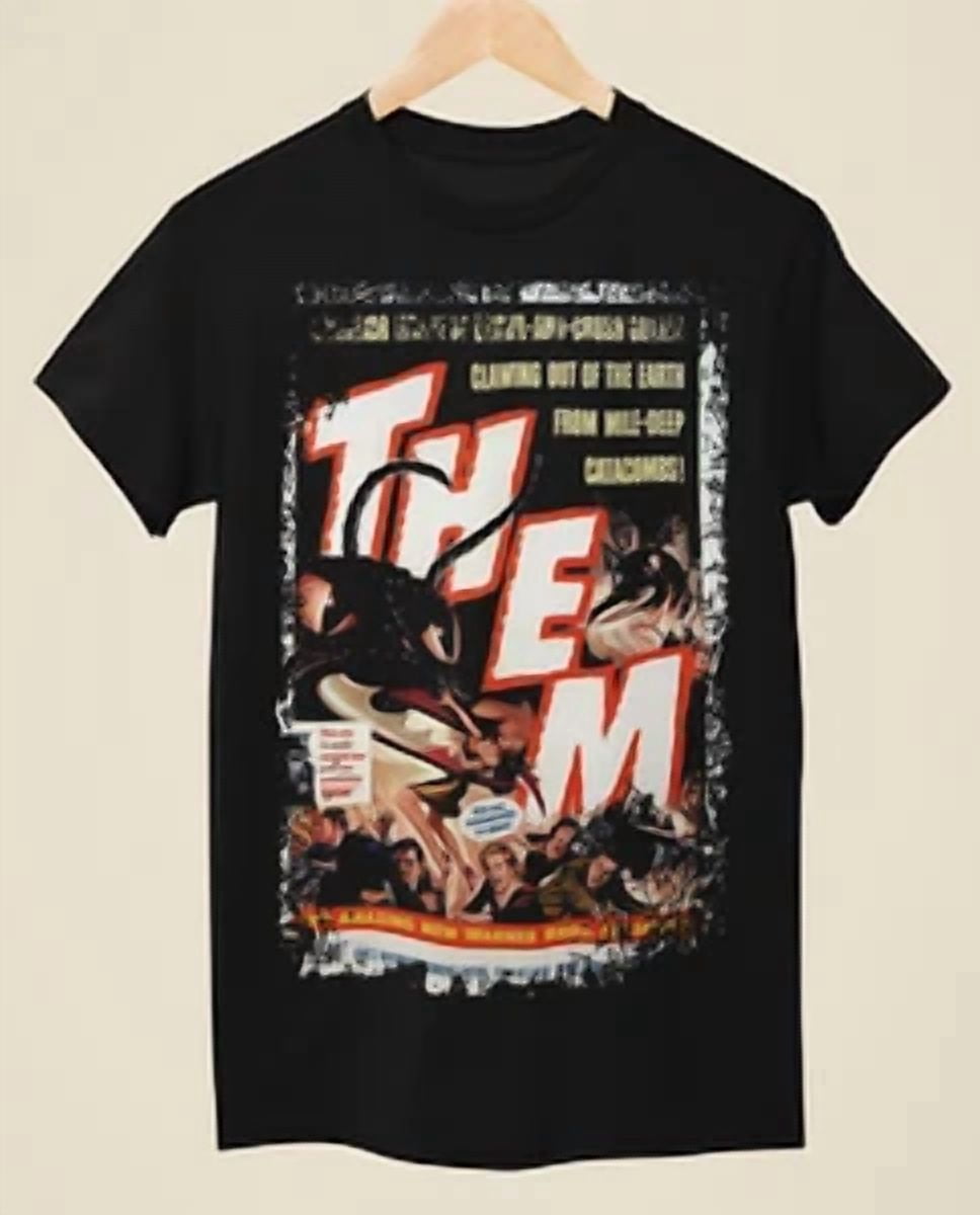 Them (1954) - Movie Poster inspired Unisex Black T-Shirt - Walmart.com