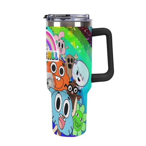 Theme Insulated Stainless Steel Tumbler with Handle Gifts For Family ...