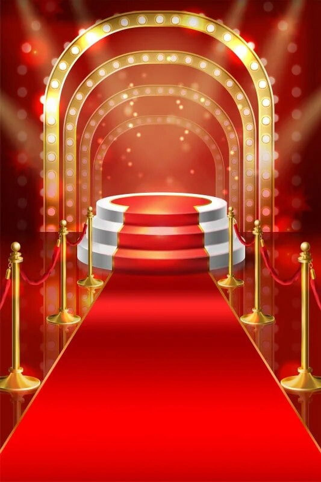 Theme Party Backdrops Red Ceremony Carpet Stage Luxurious Wedding ...