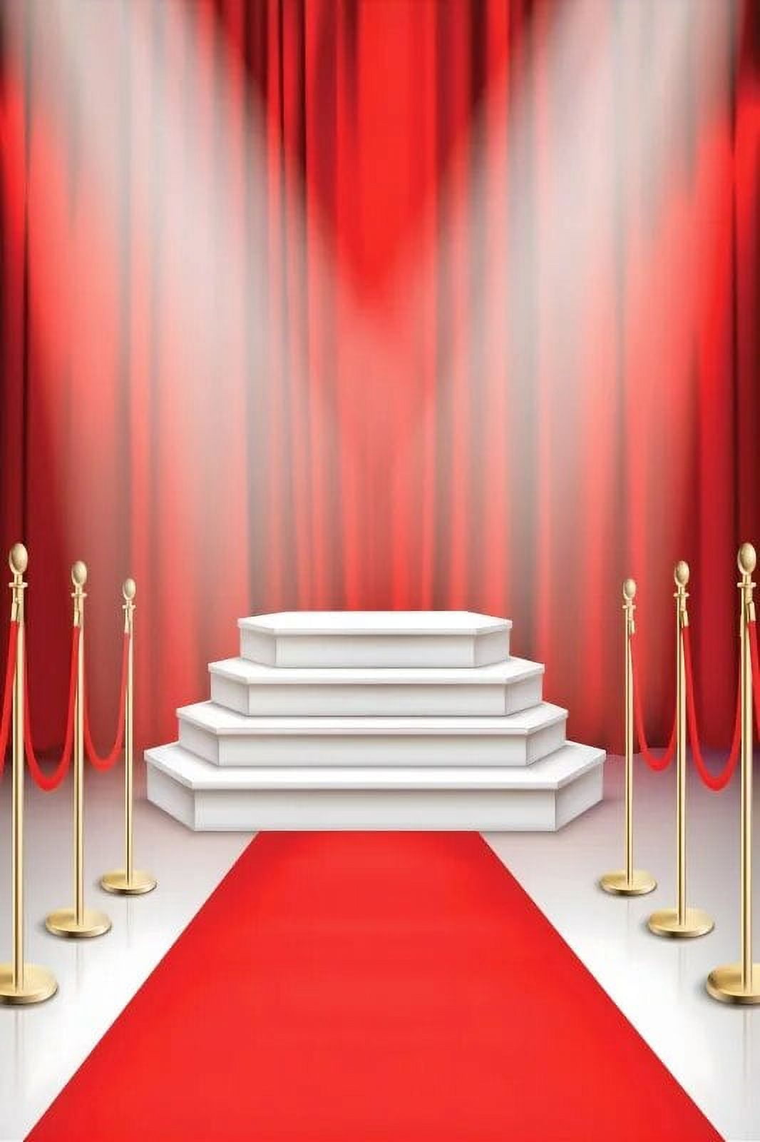 Theme Party Backdrops Red Ceremony Carpet Stage Luxurious Wedding ...
