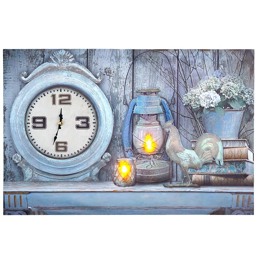 Themed Lighted Wall Clocks - Rooster - Walmart.com
